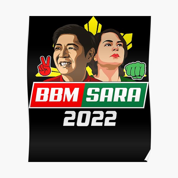 Poster « BBM Sara 2022 Président Bong Marcos Duterte Inday Red Sweat à ...