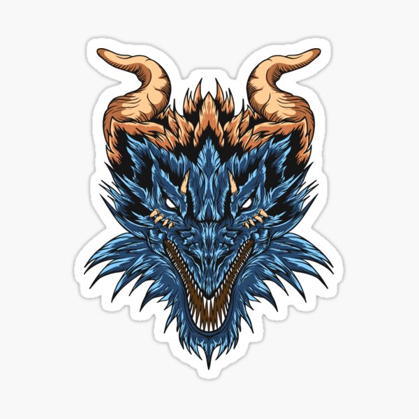 "Dragon Head" Sticker by Makay70 | Redbubble