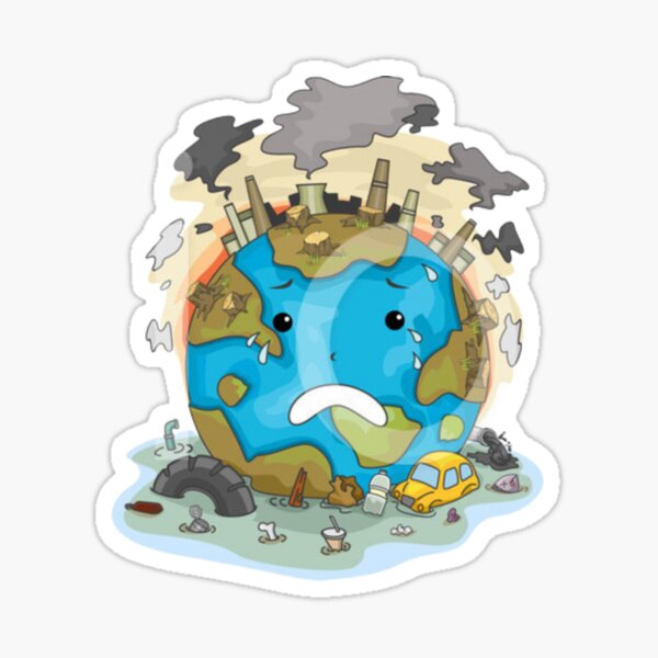 "POLLUTION" Sticker by hamzanich | Redbubble