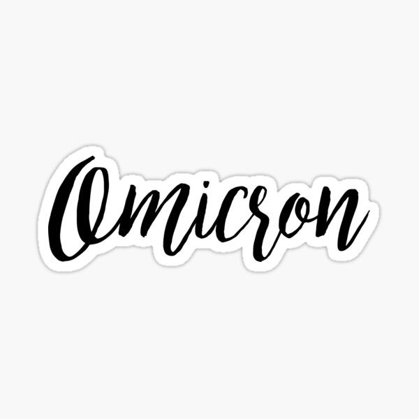 "Omicron - Cursive Black Greek Letter" Sticker for Sale by ralzeedotes ...