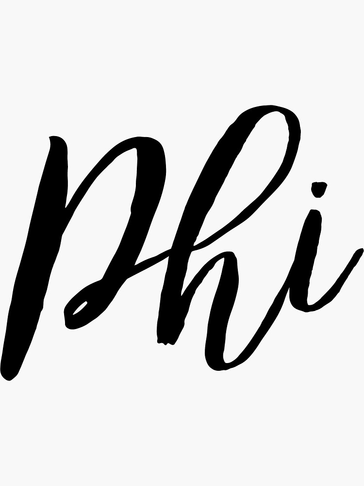 Letra Griega Alfa Phi Letra Griega Phi Mano Escrita En Tinta Negra