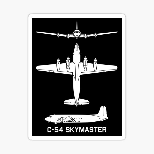 "C-54 Skymaster American WW2 Transport Plane Cutout Silhouettes Gift ...