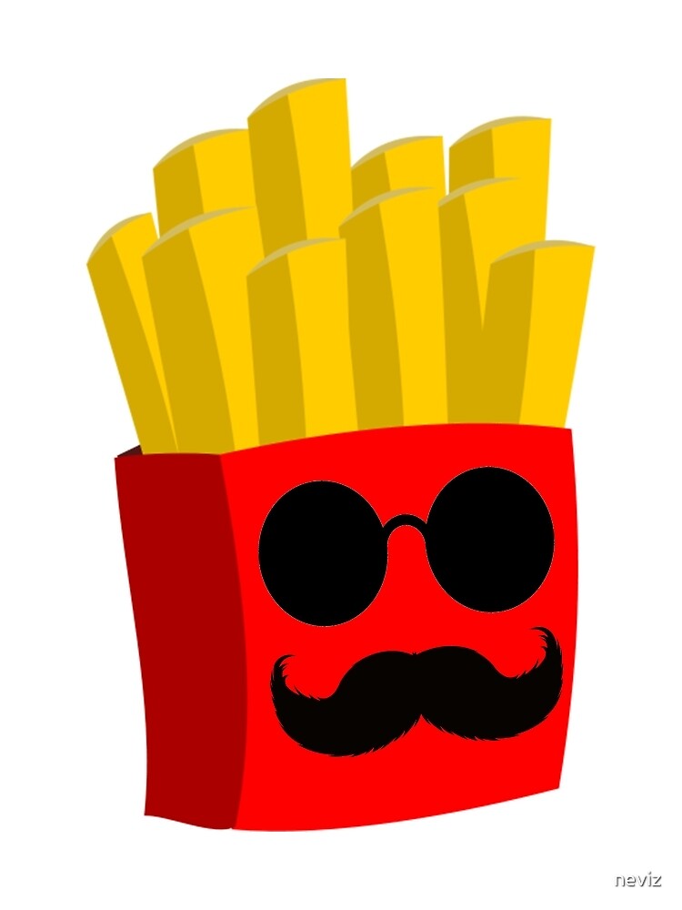 "Sunglasses and Moustache Chips" Poster by neviz | Redbubble