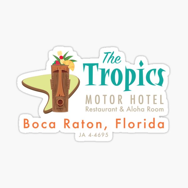 "Boca Raton Florida Vintage 1950's Mid-Century Retro" Sticker by ...