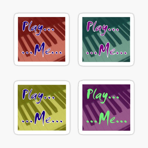 "Piano - Play Me - Sticker Pack - Diffused Colors" Sticker for Sale by ...