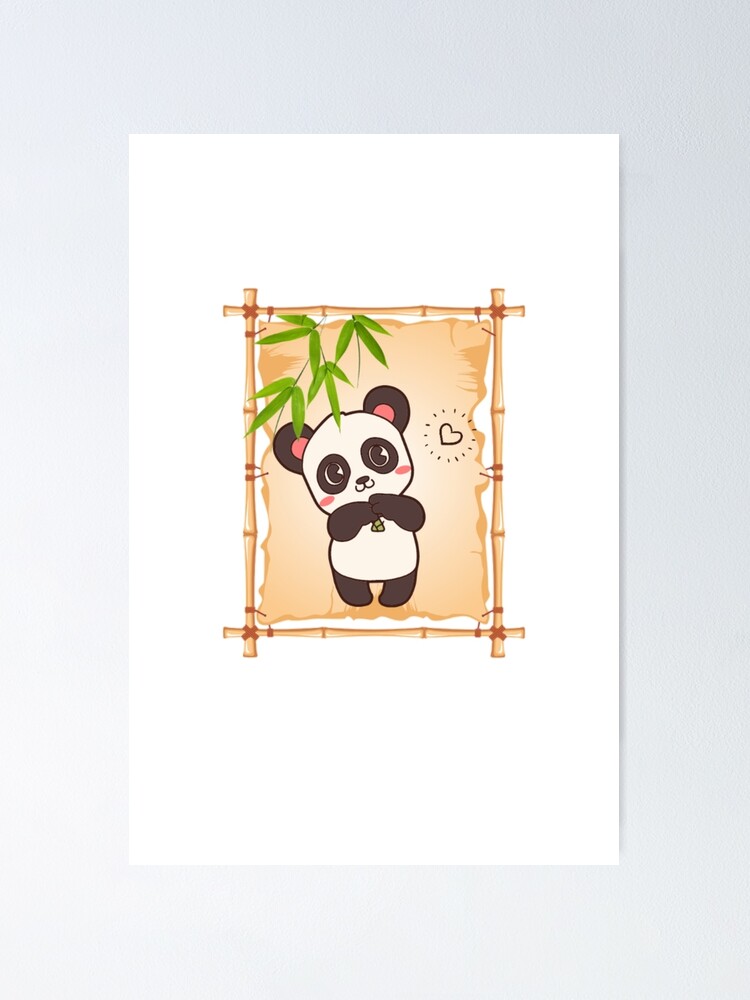 "Pandas In Bamboo" Poster for Sale by Wild-Rose- | Redbubble