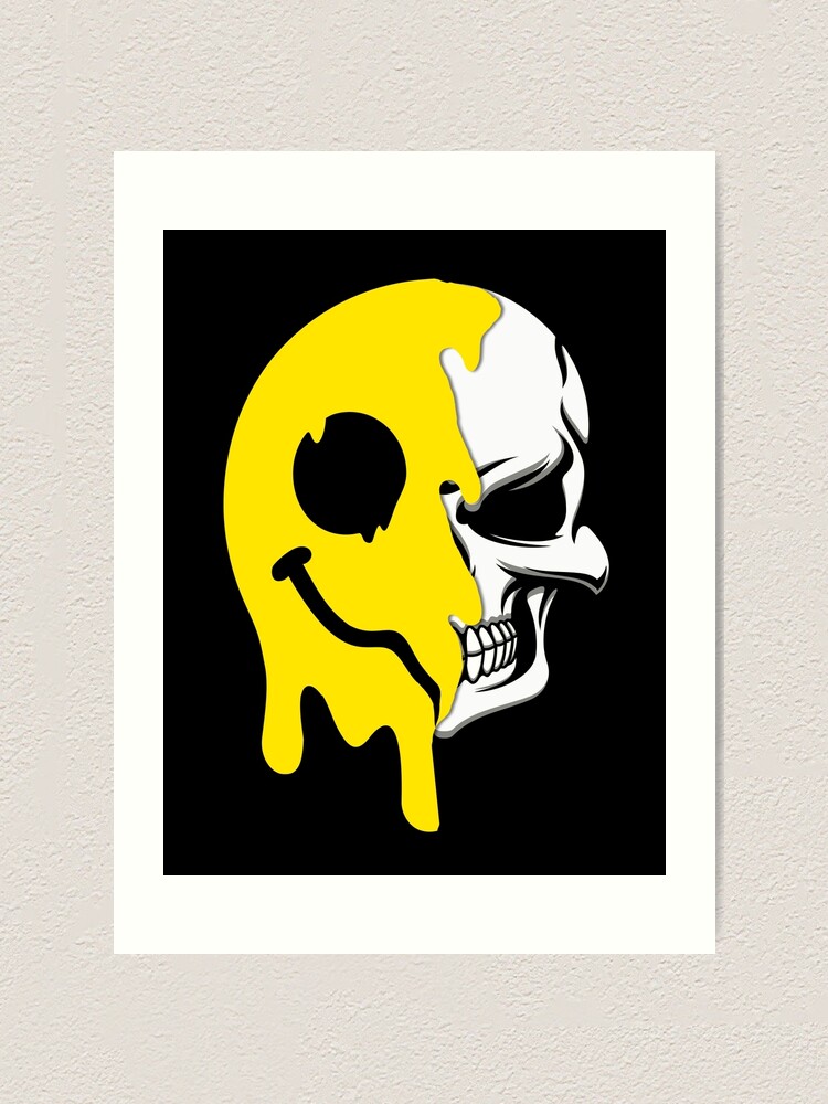 "Ripped face | Ripped effect | Melted effect | Horror emoji" Art Print ...