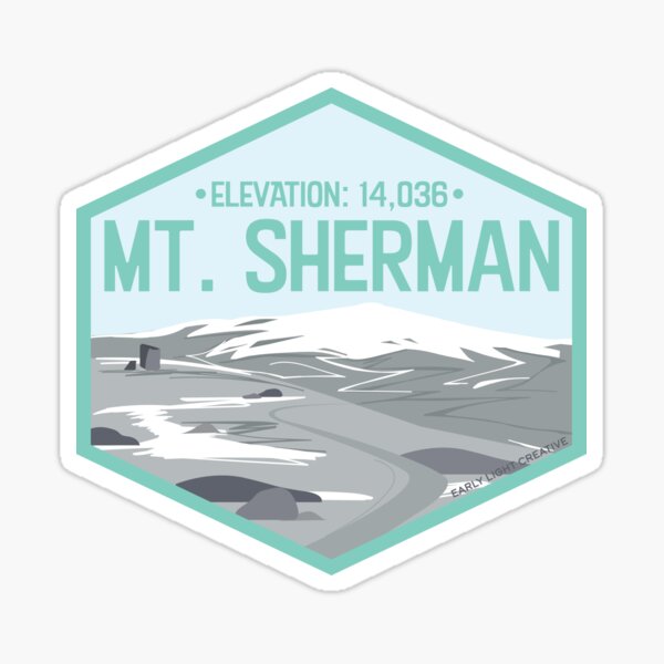"Colorado 14ers: Mt. Sherman" Sticker by bethany-griffen | Redbubble