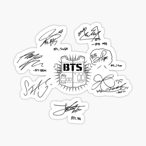 Sticker: Bts Signatures | Redbubble