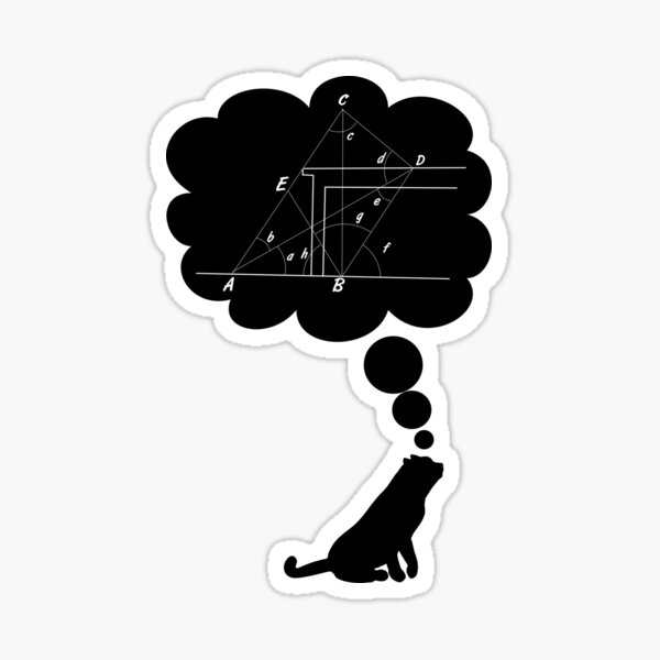 Pegatina «Gato matemático» de tillhunter | Redbubble