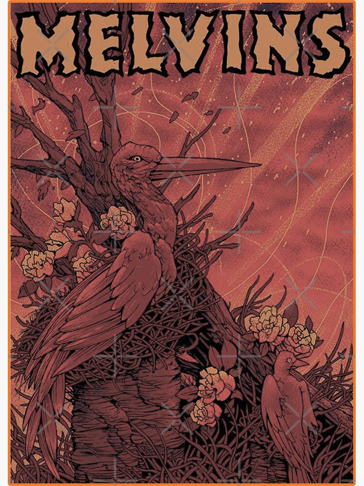 "Melvins" Sticker for Sale by lmeaton7 | Redbubble