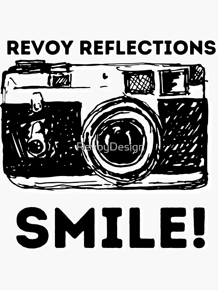 "Revoy Reflections Logo-Black SMILE!" Sticker for Sale by RevoyDesign ...