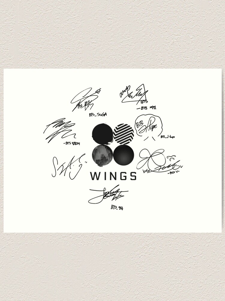 "bts signatures" Art Print by kpopl | Redbubble