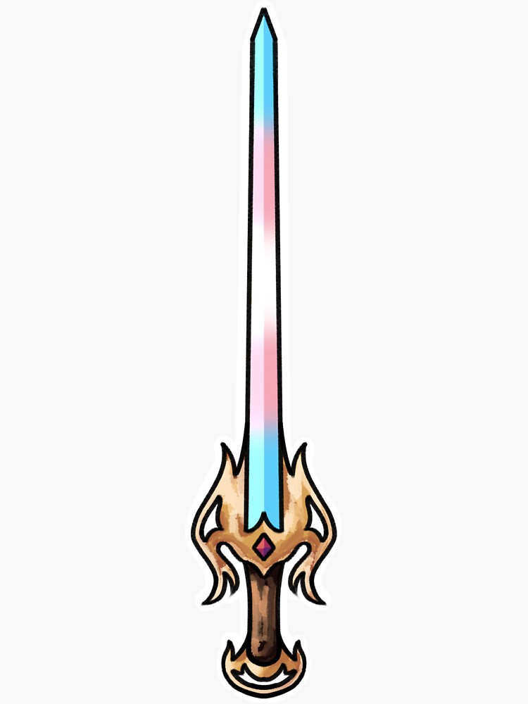 "Trans pride sword" Sticker for Sale by Staari | Redbubble