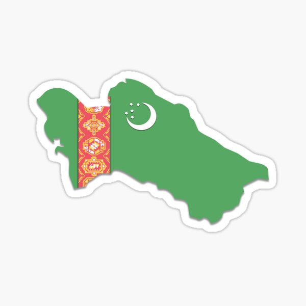 "Turkmenistan" Sticker for Sale by FlatFlags | Redbubble