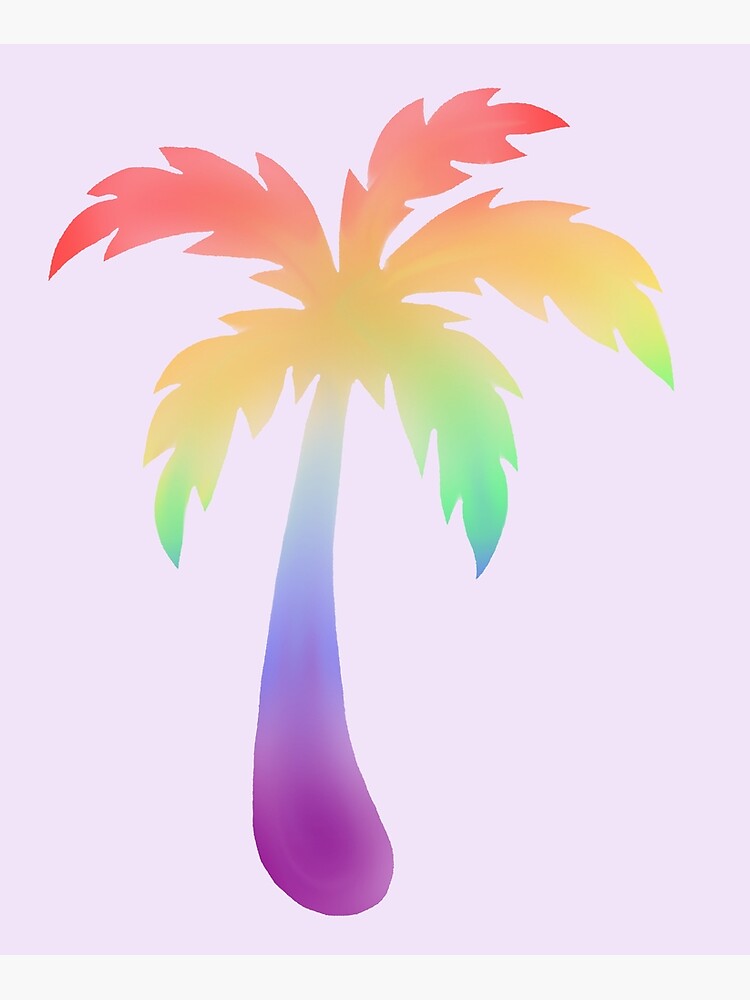 "Holographic Rainbow Palm Tree" Poster for Sale by ShadowiesArt | Redbubble