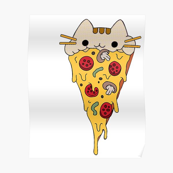 "Pizza Cat by Backman" Poster by backmanmarck | Redbubble
