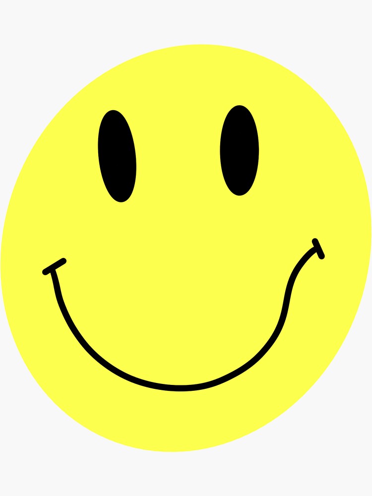 "Basic Smiley Face" Sticker by rubylich | Redbubble