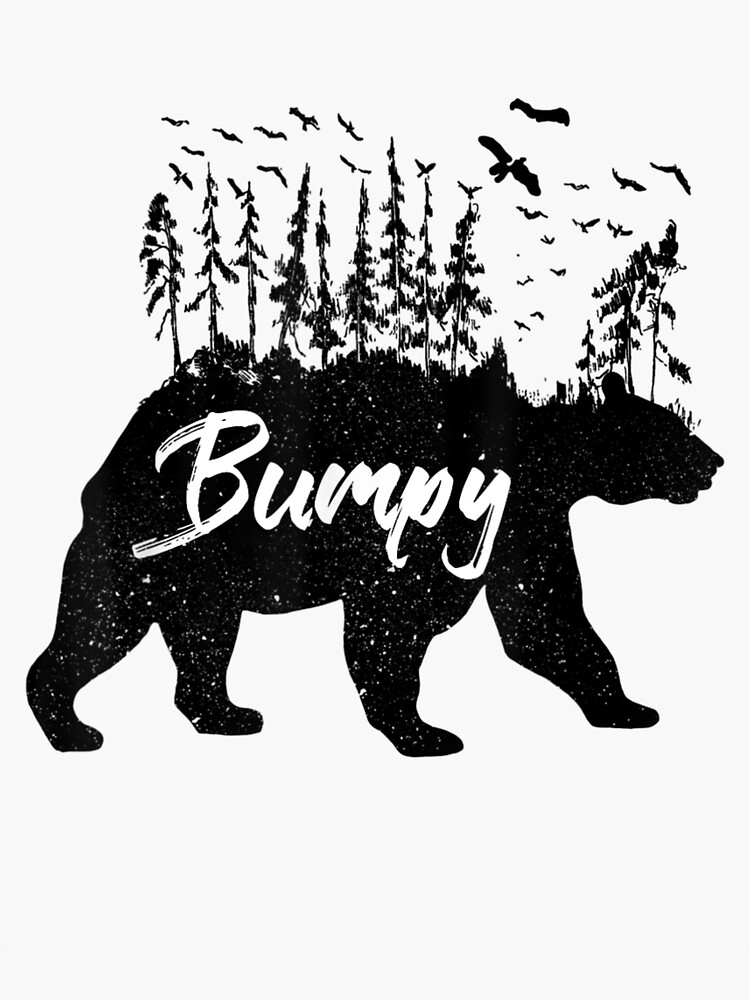 "Grandpa tee - Bumpy Bear - Camping Bear" Sticker by AnzoLissette ...
