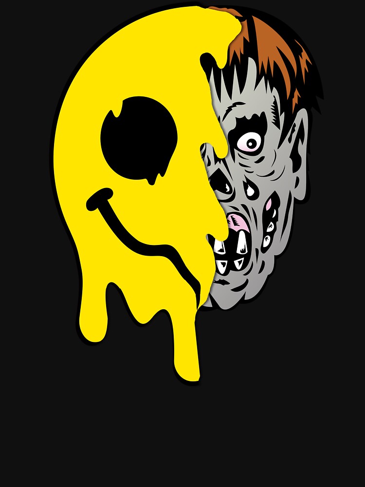 "Ripped face | Ripped effect | Zombie emoji | Melted effect" T-shirt by ...