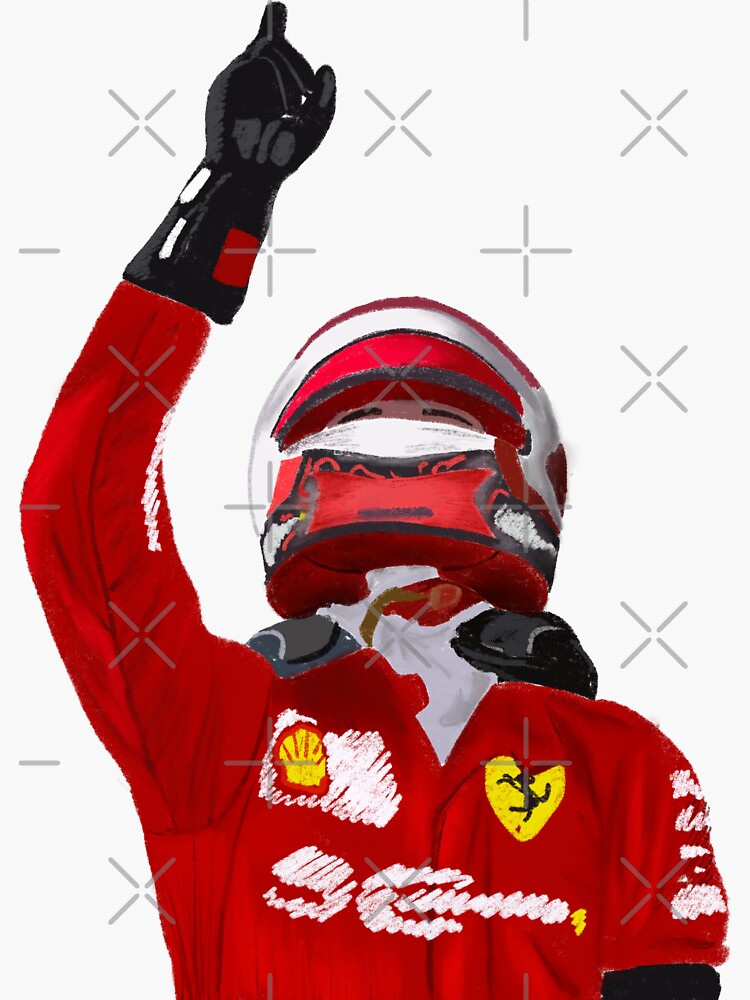 "Charles Leclerc Spa win" Sticker for Sale by issysketches | Redbubble