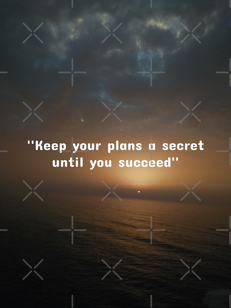 "keep your plans a secret until you succeed inspirational sunset quotes ...