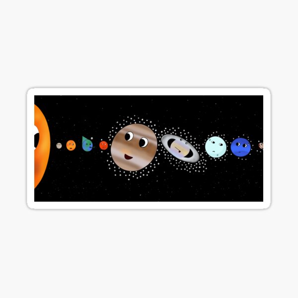 "Cute Solar System" Sticker for Sale by AceOnIce-Arts | Redbubble