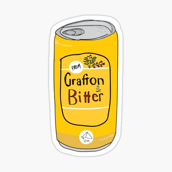 "Grafton Bitter - solo can sticker" Sticker for Sale by strangerandfict ...
