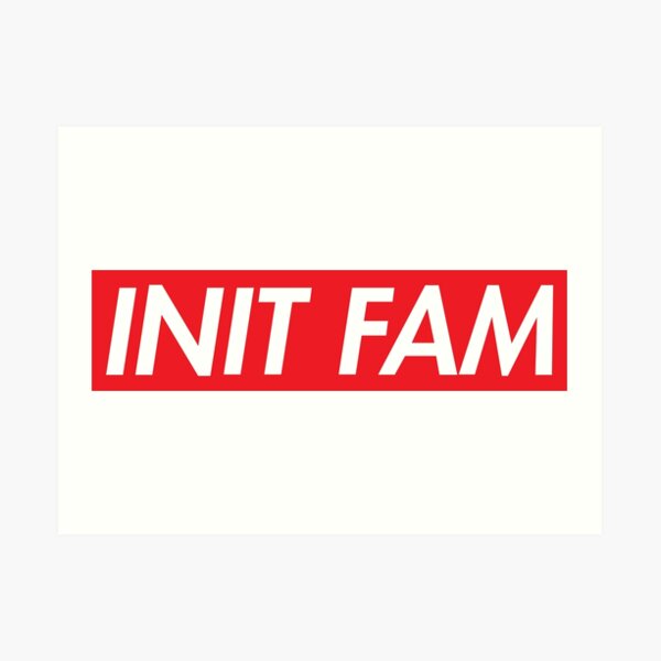 Lámina artística «"INIT FAM" en estilo de logotipo de caja Suprema, con ...