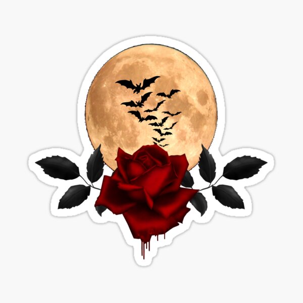 "Gothic full moon" Sticker by LuciaS | Redbubble