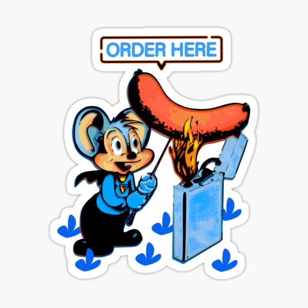 "Marvin The Mouse Funny Mouse Vintage BBQ Cartoon Classic" Sticker for ...