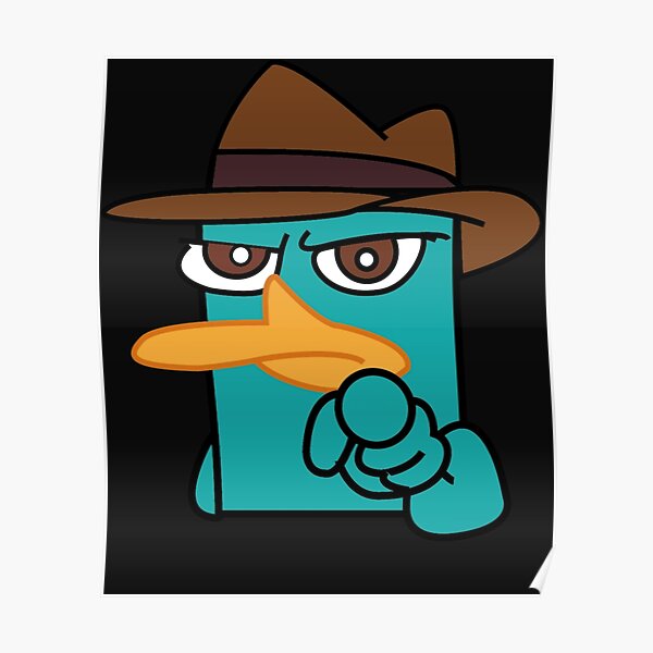 "Perry the Platypus Face Classic" Poster for Sale by WILLIAMSCHERM ...