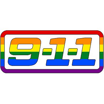 "9-1-1 on ABC logo (Pride Themed)" Sticker for Sale by chaoticbisaster ...