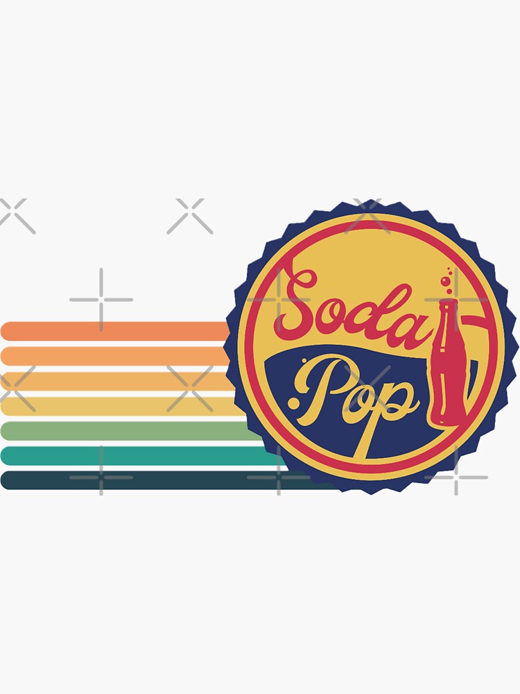 "Soda Pop Retro Inspired Sign" Sticker by TotallyRetroArt | Redbubble