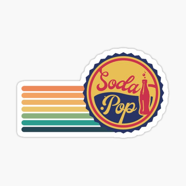 "Soda Pop Retro Inspired Sign" Sticker by TotallyRetroArt | Redbubble