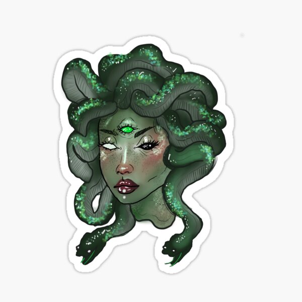 "medusa " Sticker by dalidoodles | Redbubble