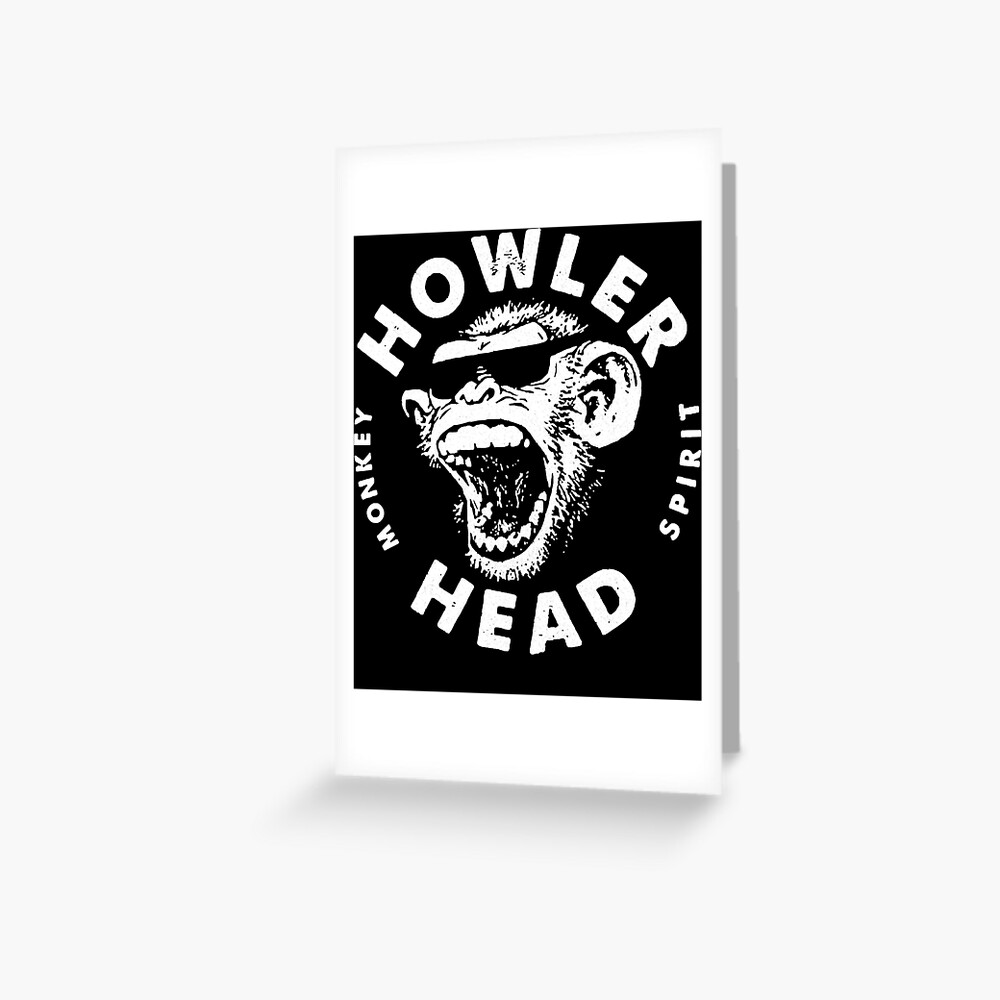 "Howler Head Monkey Kentucky Bourbon Whiskey Vintage Logo" Greeting ...
