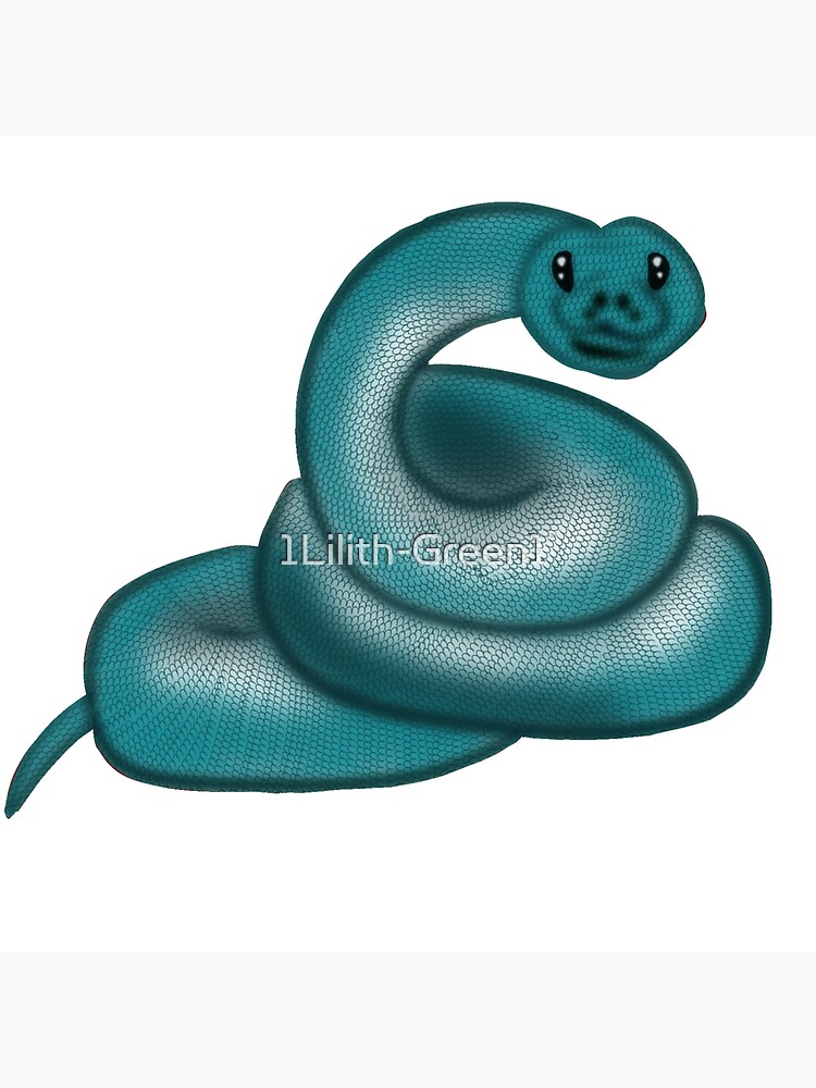 "Snake - Light Blue" Poster for Sale by 1Lilith-Green1 | Redbubble