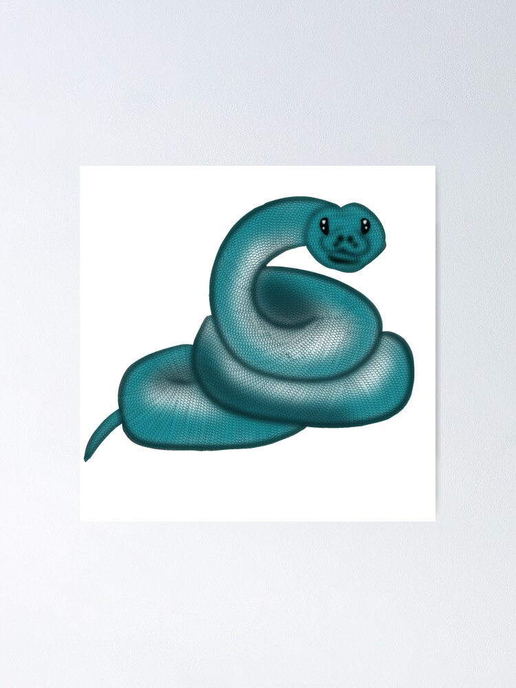 "Snake - Light Blue" Poster for Sale by 1Lilith-Green1 | Redbubble