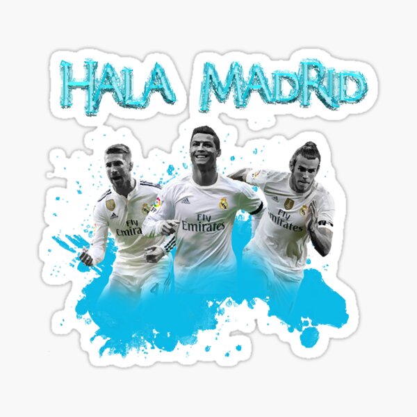 "HALA MADRID " Sticker for Sale by AndresR5398418 | Redbubble