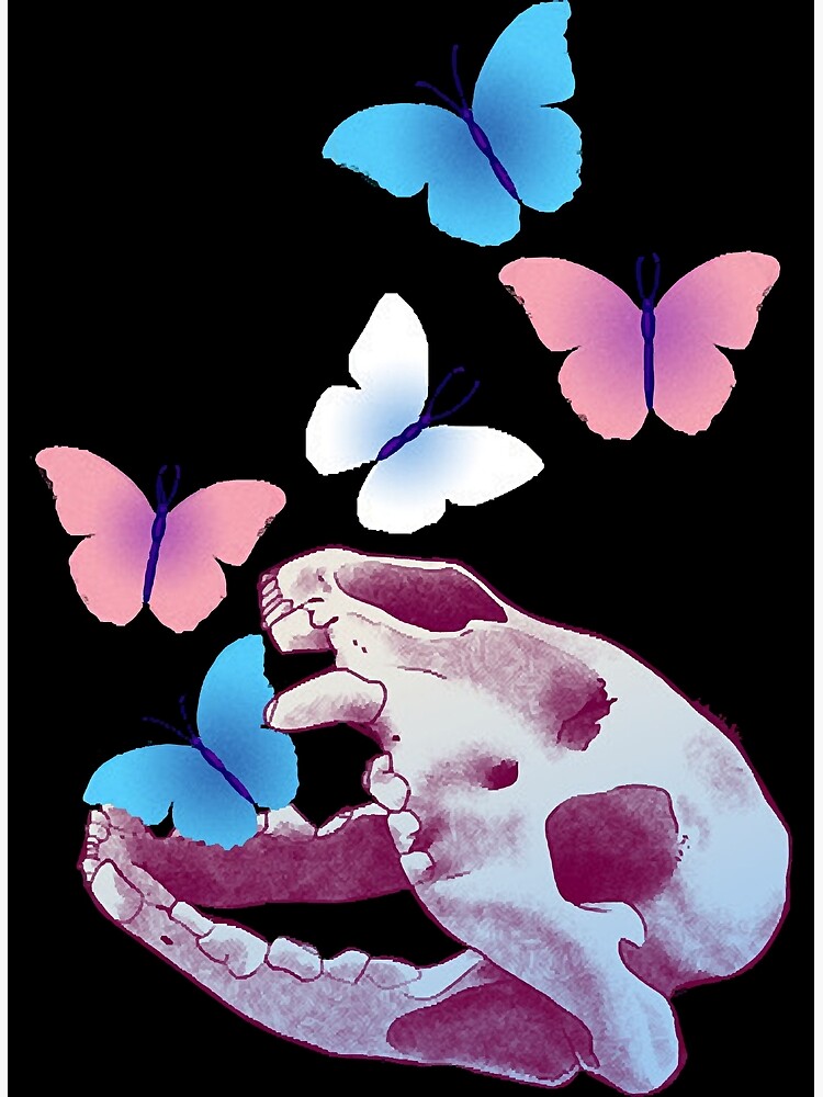 "Trans Pride Skull " Poster for Sale by TaraSan3501727 | Redbubble