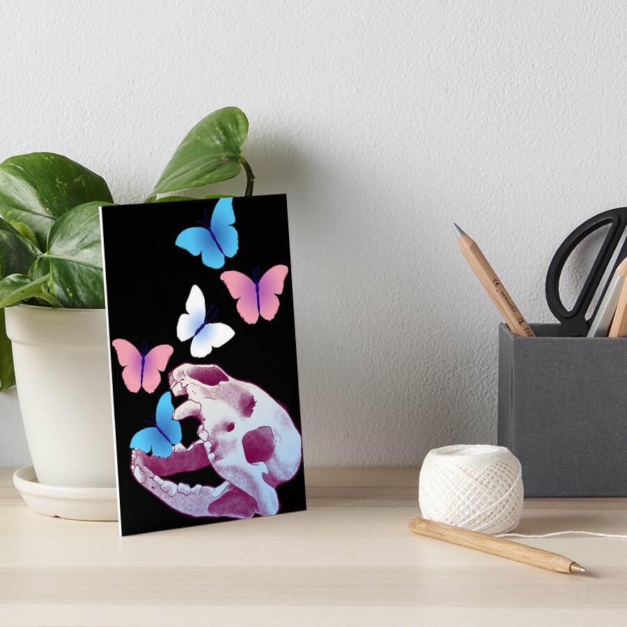 "Trans Pride Skull " Art Board Print by TaraSan3501727 | Redbubble