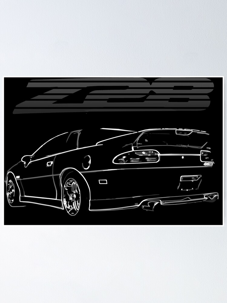 "1994 Camaro Z28 Coupe Outline Art " Poster for Sale by FromThe8Tees ...