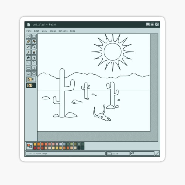 "Microsoft Paint " Sticker by houseplantqueen | Redbubble