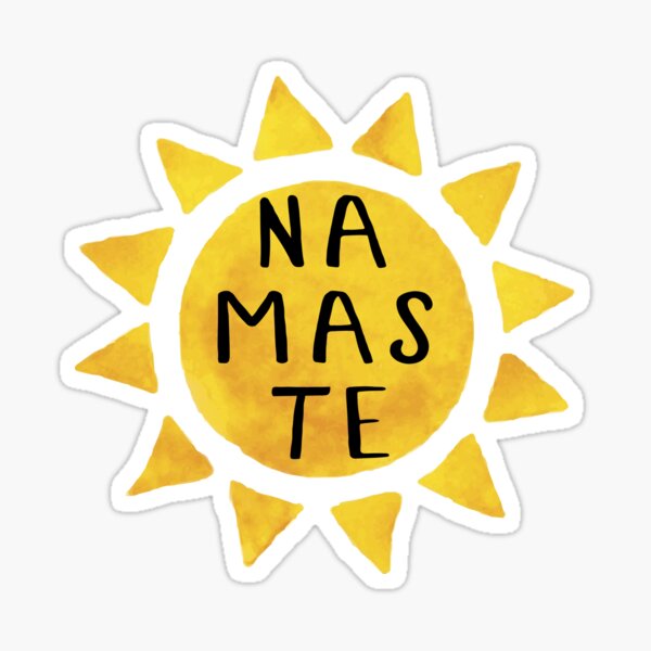 "Namaste Sun black" Sticker by happymandala | Redbubble