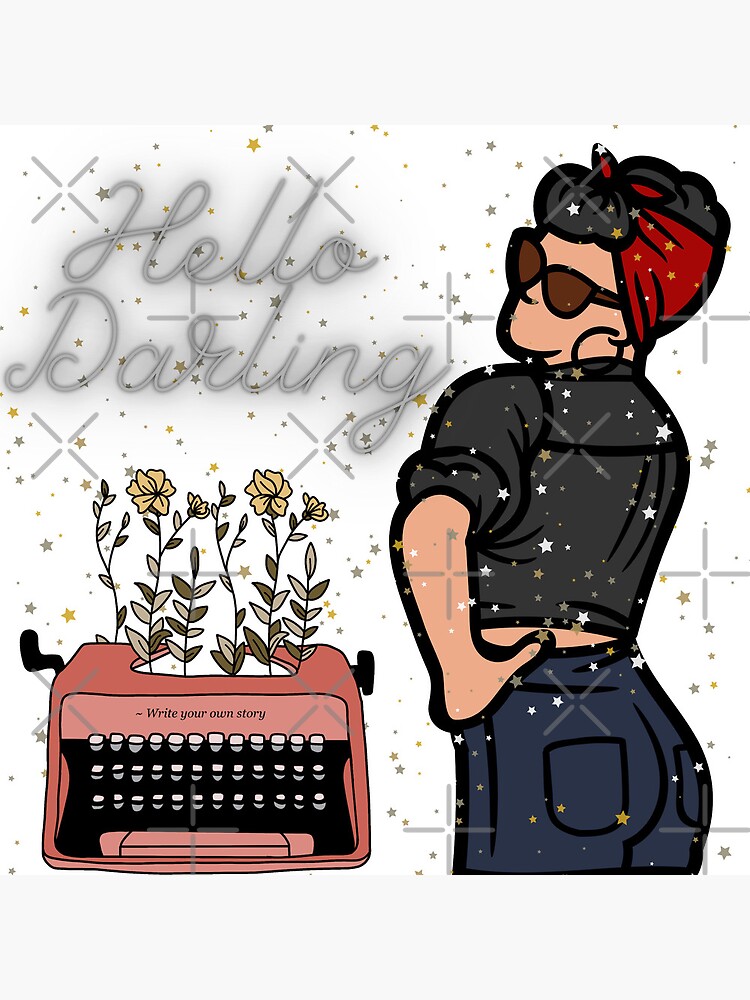 "Hello Darling Retro Woman Design MamaNeea" Poster for Sale by ...