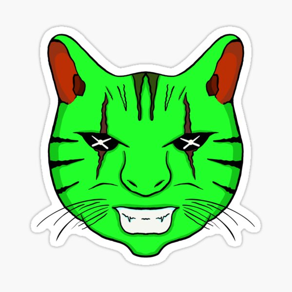 "Zombie cat - be careful or you'll get more than a scratch" Sticker by ...