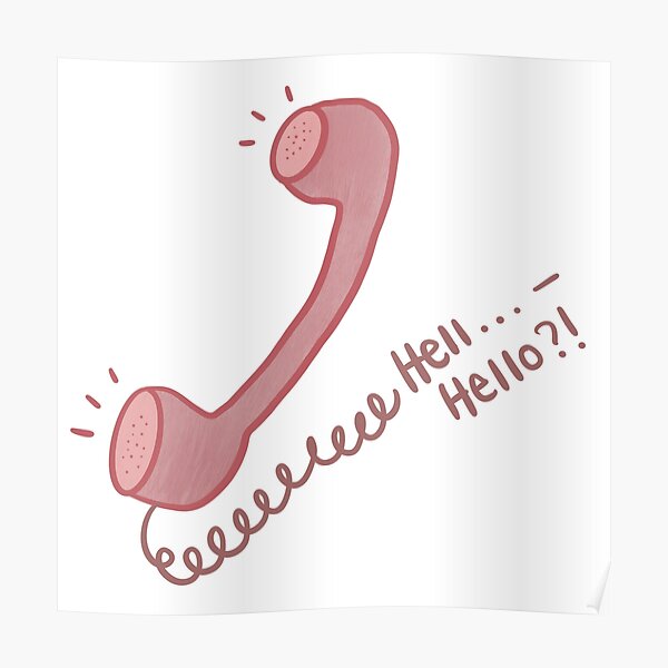 "Cute Telephone - Hello Moshi Moshi" Poster for Sale by Ro8thie | Redbubble