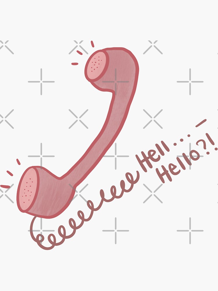 "Cute Telephone - Hello Moshi Moshi" Sticker for Sale by Ro8thie ...