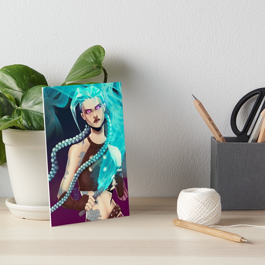 "JINX BLUE SMOKE" Art Board Print by jozzartzz | Redbubble